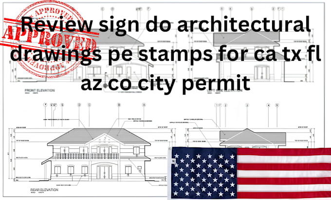 Review sign do architectural drawings pe stamps for ca tx fl az co city ...