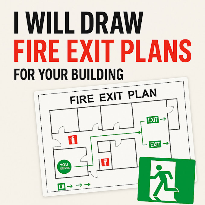 Draw fire exit and emergency plans by Jm_aliado | Fiverr