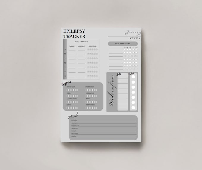 Design printable pdf planners and trackers by Siordesign | Fiverr