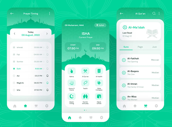 Develop islamic app, quran app, mosque app, muslim app, prayer app by ...