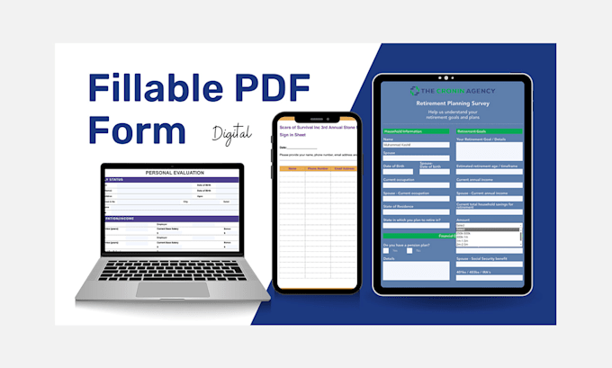 Create fillable pdf form or convert to digital fillable pdf form by Mahboobcreator | Fiverr