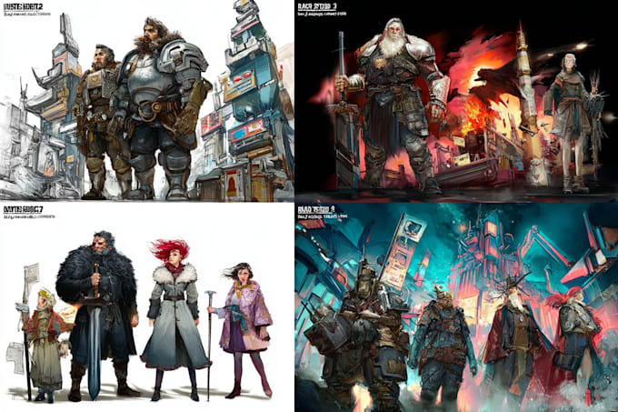 Draw your rpg game character design by Chileneid | Fiverr