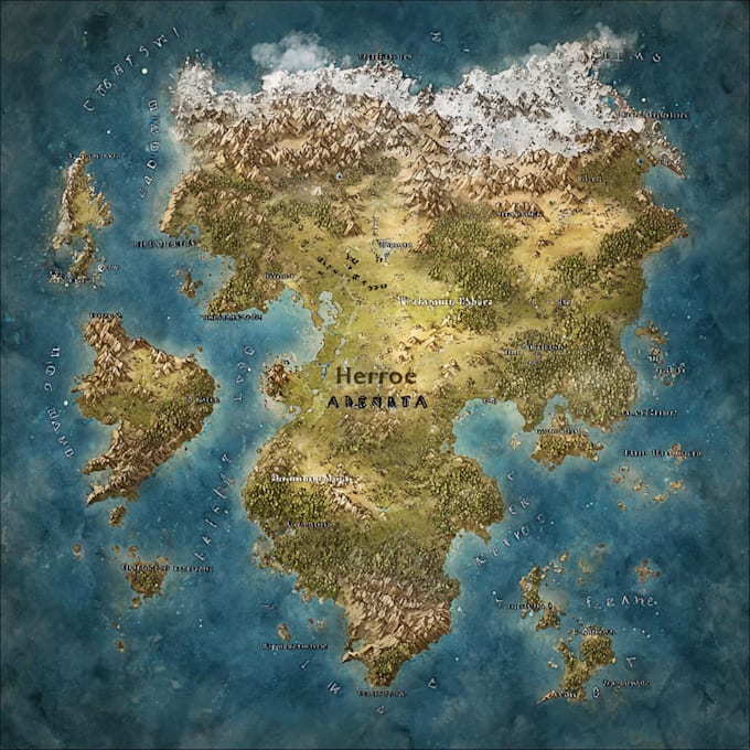 Make a fantasy map for your dnd game by Klaureon | Fiverr