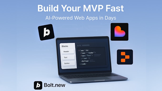 Build your ai website or mvp with bolt new lovable and replit vibe coding by Deepakhakhla | Fiverr