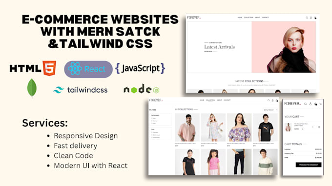 Design a responsive ecommerce website using mern stack by Devrisu | Fiverr
