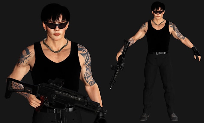 Create aaa quality 3d game character stylized character modeling unreal ...