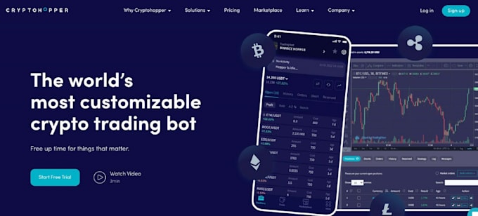 Develop bitcoin trading bot,crypto bot,btc trading app,usdt,xrp bot ...