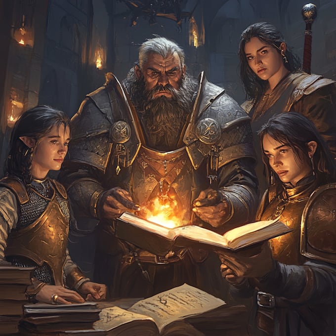 Do a dnd and fantasy,splash art or game character design by Emonshosh ...