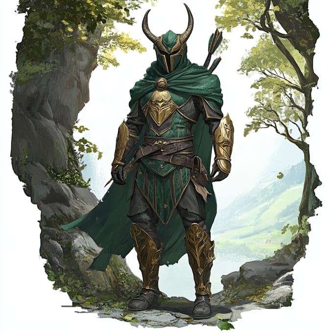 Draw character art, dnd, and game art by Emmillan | Fiverr