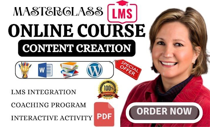 Create masterclass course content ecourse for elearning website online ...