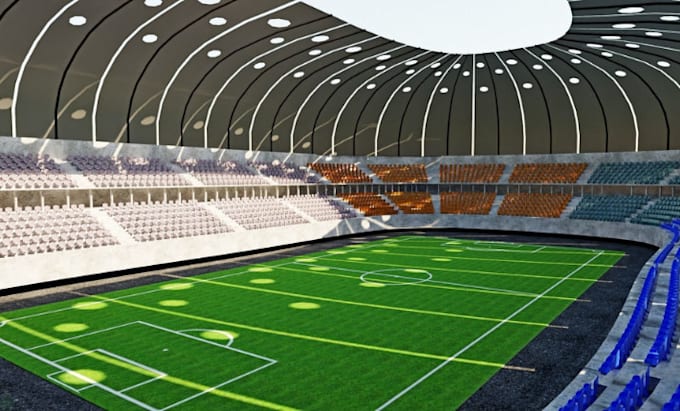 Design 3d stadium, sports field, sport facility, polo grounds, 3d ...