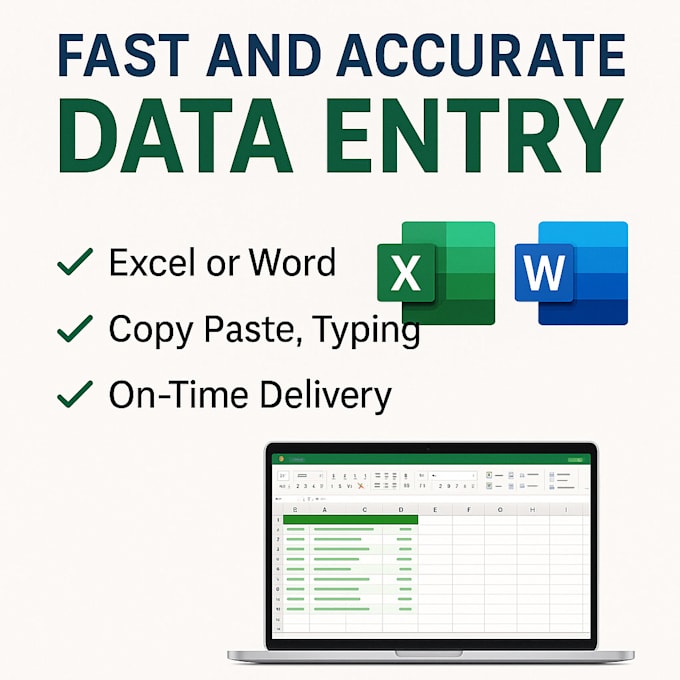 Do fast and accurate data entry in excel or word by Talal2510o | Fiverr