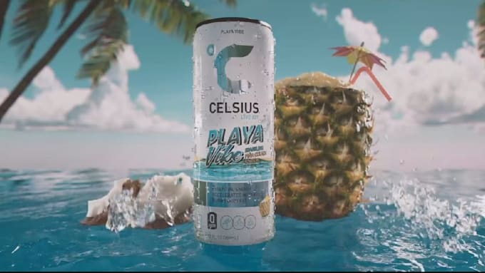 Render realistic 3d water product, 3d liquid vfx, 3d can, 3d water ...