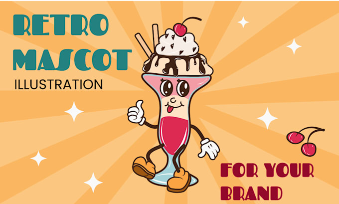 Draw a retro style brand mascot for your product or packaging by ...