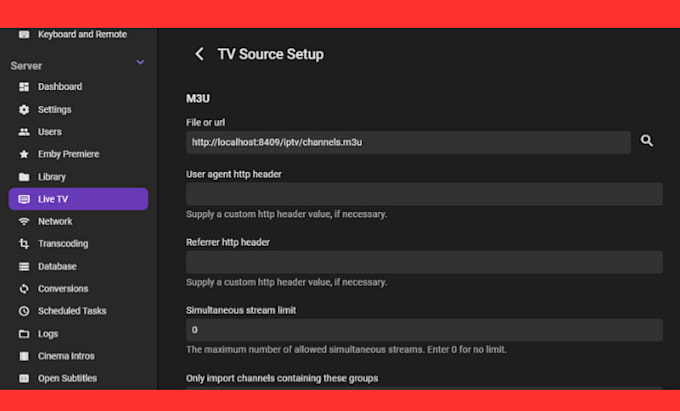Setup and configure iptv server, xtream ui, jellyfin, emby,radarr,next ...