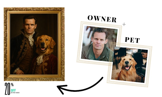 Edit royal pet and owner image by Vansh009xd | Fiverr