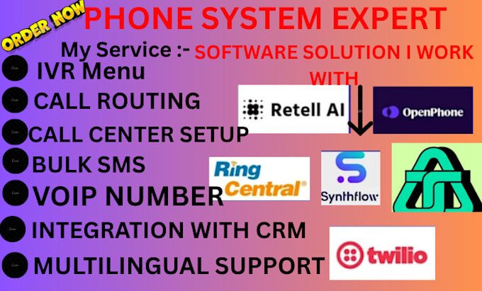 Setup ringcentral 3cx twilio vitalpbx freepbx aircall voip vicidial ai chatbot by Pump_token ...