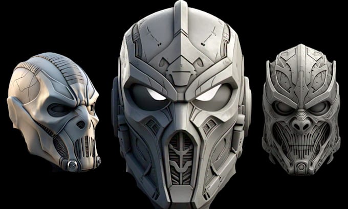 Sculpt 3d model 3d mask 3d helmet cosplay mask cosplay model amor 3d ...