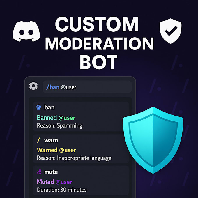 Build a custom discord moderation bot with slash commands by Noxyadmi1 | Fiverr