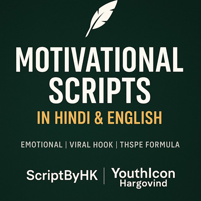 Write hindi or english motivational scripts by Serwice | Fiverr