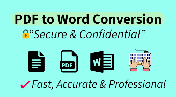 Convert pdf to word, excel, or editable document professionally by ...