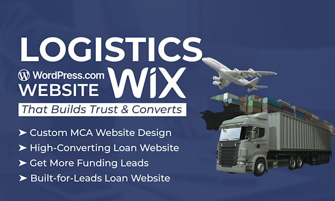 Create logistics website, trucking, dispatch, freight broker, moving ...