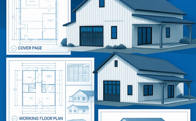Draw barndominium and pole barn floor plan house plans by Smylex_tech ...