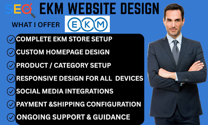 Setup ekm website design optimize redesign custom shift4shop store ...