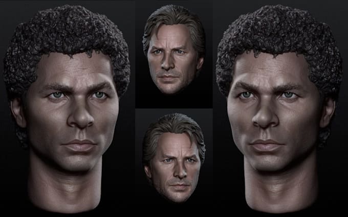 Realistic 3d head sculpt in zbrush celebrity likeness stl fbx 3d print ...