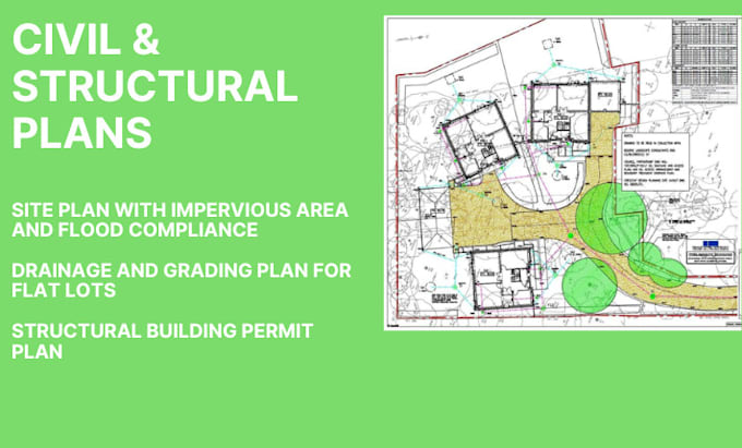 Civil site plan grading drainage stormwater permit arizona texas pe ...