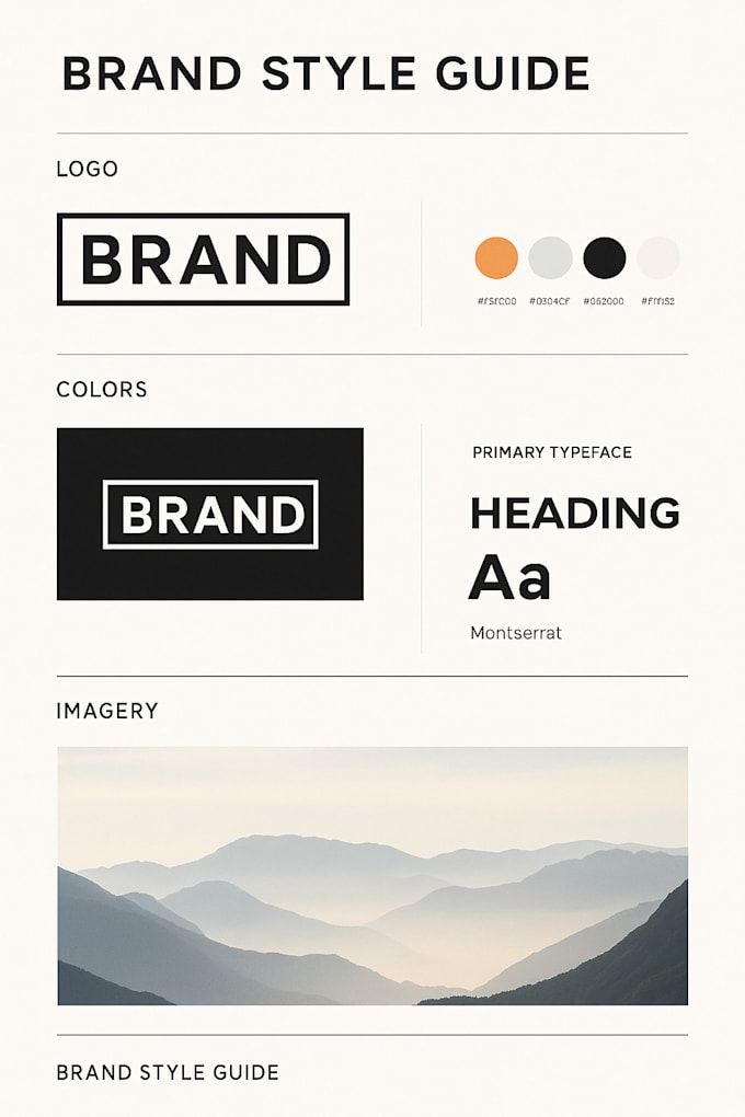 Design a professional brand style guide with logo, colors and fonts by ...