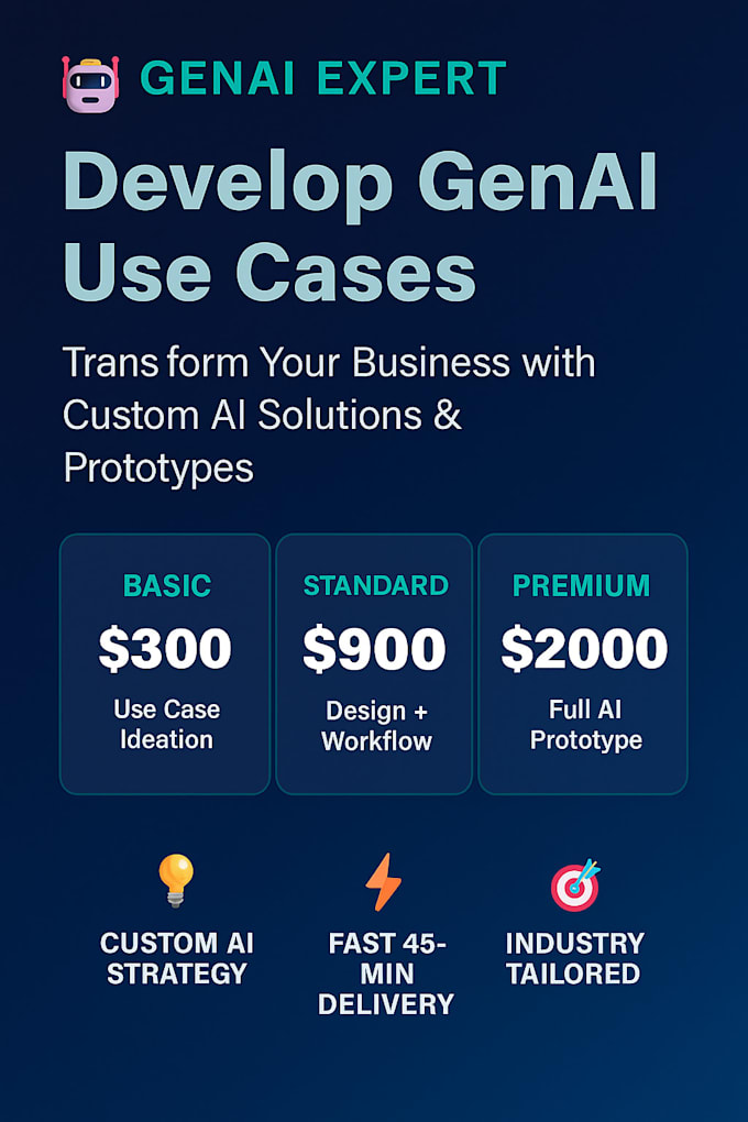 Develop a genai use case for your business by Jian_g_ai | Fiverr