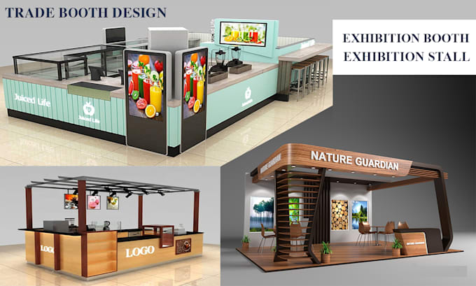 Design exhibition booth, stand, event and kios by sketchup by ...