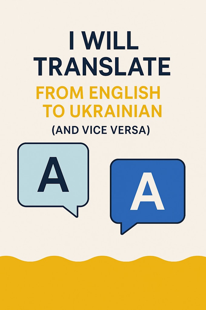 Translate english to ukrainian and vice versa by Nastia_designn | Fiverr