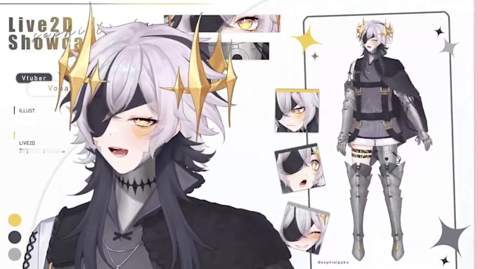 Design vtuber rigging, 2d vtuber model, live2d rigging, vtuber ...