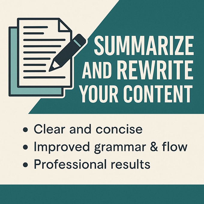 Professionally summarize, rewrite and polish your text by ...