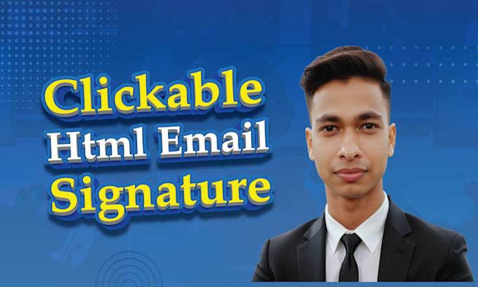 Design clickable html email signature for gmail, outlook etc by Hassan_mahfuz | Fiverr