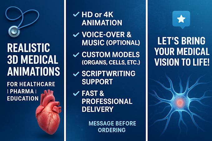 Create realistic 3d medical animations for healthcare and pharma by ...
