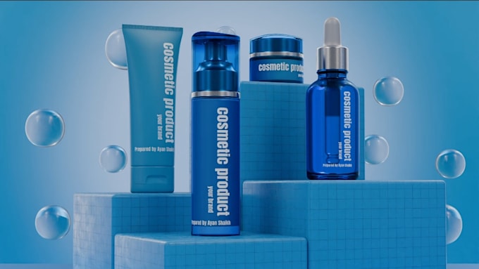 Create 3d cosmetic animation, 3d skincare animation, 3d product ...