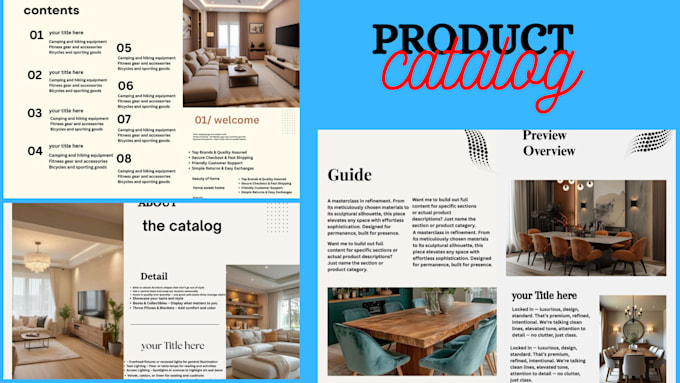 Design product catalog lookbook, brochure booklet sell sheet media ...