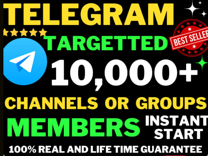 Get 500 real telegram members for your channel by Eddiedean7 | Fiverr