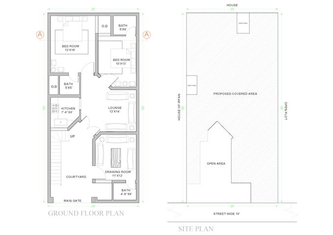 2d cad drafting for floor plans and architectural designs by Nauman6692 ...