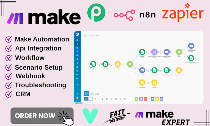 Make com automation make com made com setup make com scenario make com ...