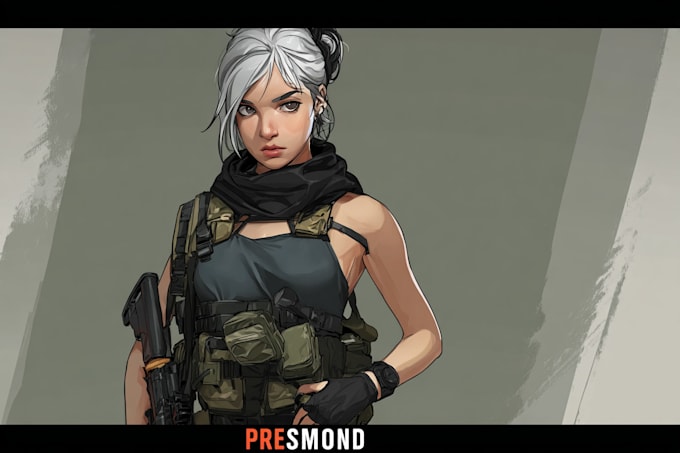 Illustrate your custom character in semi realistic style by Caarenaha ...