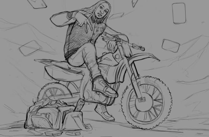 Create 2d line art and frame by frame traditional pencil sketch ...