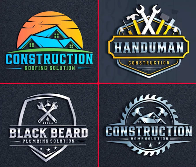 Custom contractor logo design bold, reliable and professional branding ...
