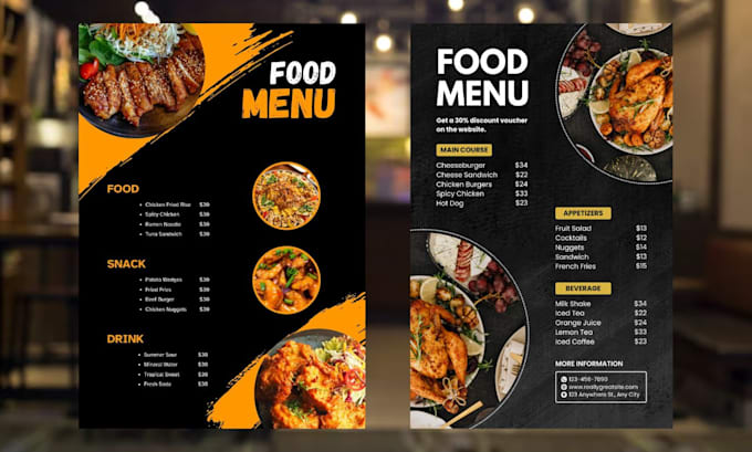 Do digital menu board, digital food menu, food menu design, menu design ...