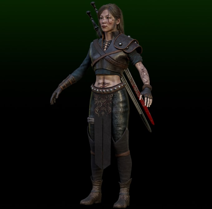 Turn 2d image into realistic 3d game character, vrm model,3d modular ...