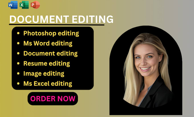 Create, edit, format photoshop document microsoft word document ...