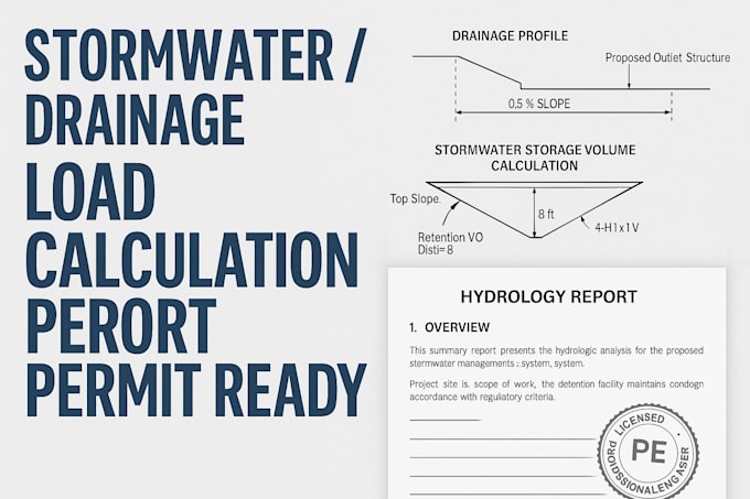 Informe de cálculo de carga de drenaje de aguas pluviales, permiso de ...